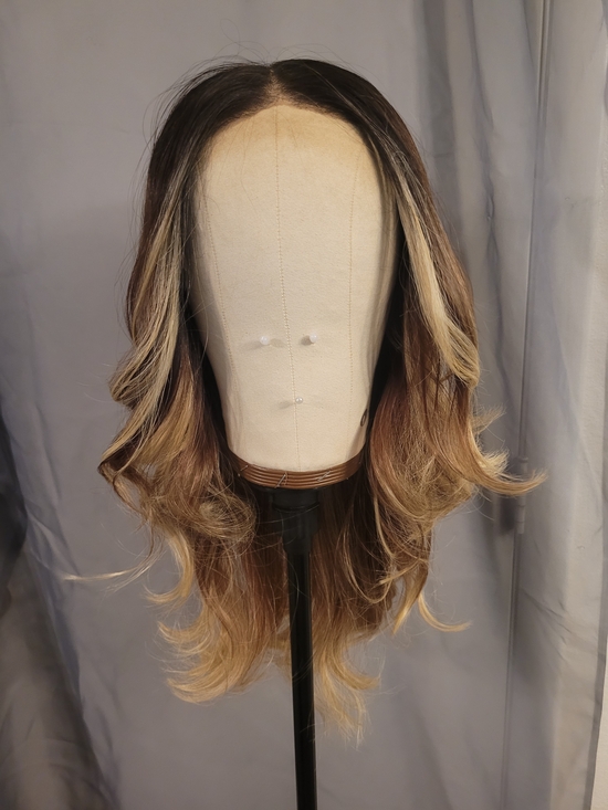 Hair | Balayage Ombre Long Wavy Lace Front Wig Black To Blonde | Poshmark